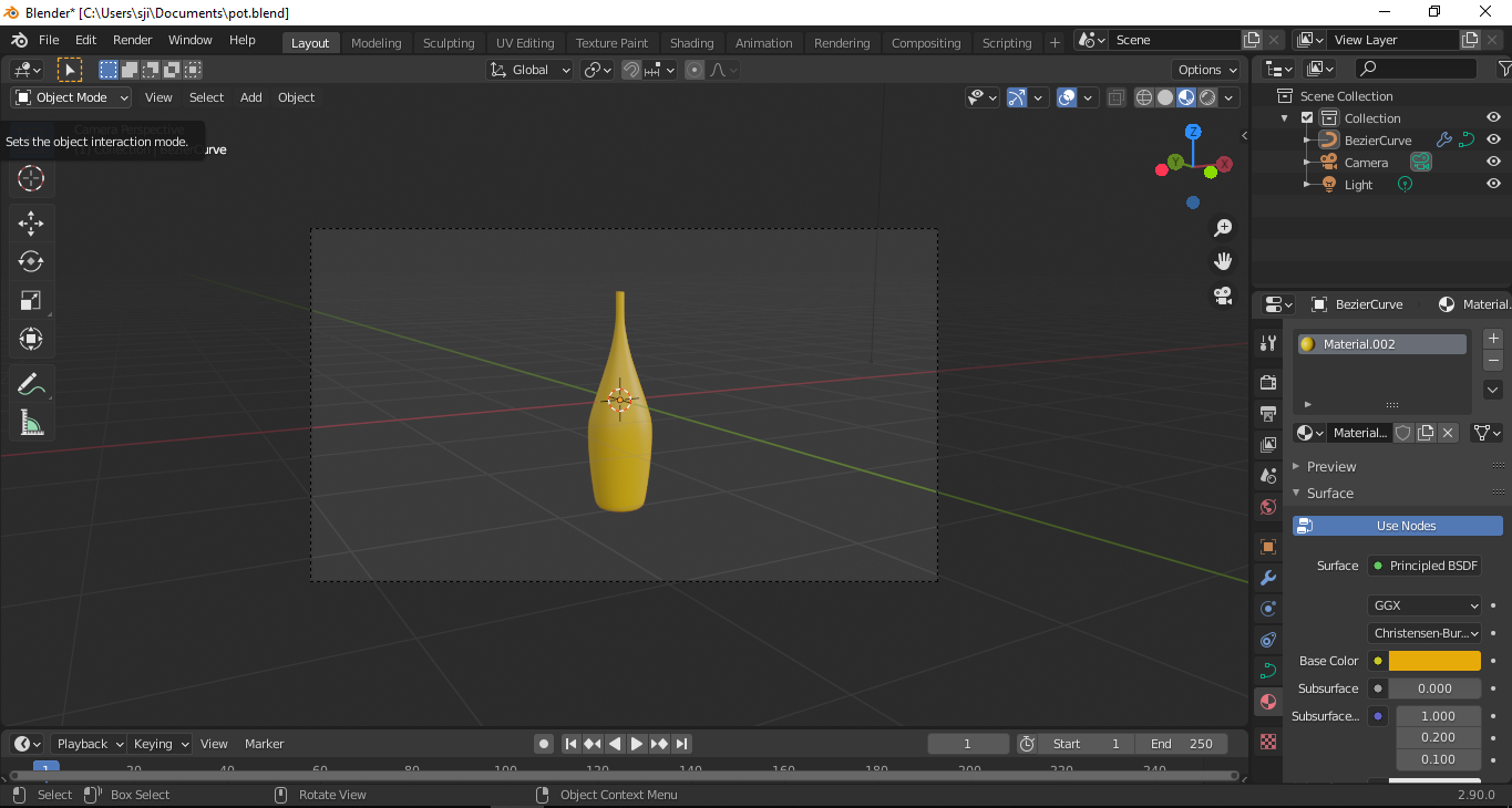 Using Curves to Create Vases in Blender 3D | SJ Innovation LLC